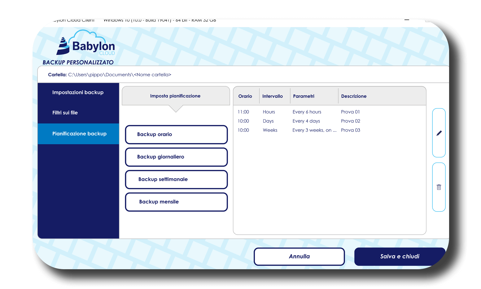 Backup - Babylon Cloud SPA
